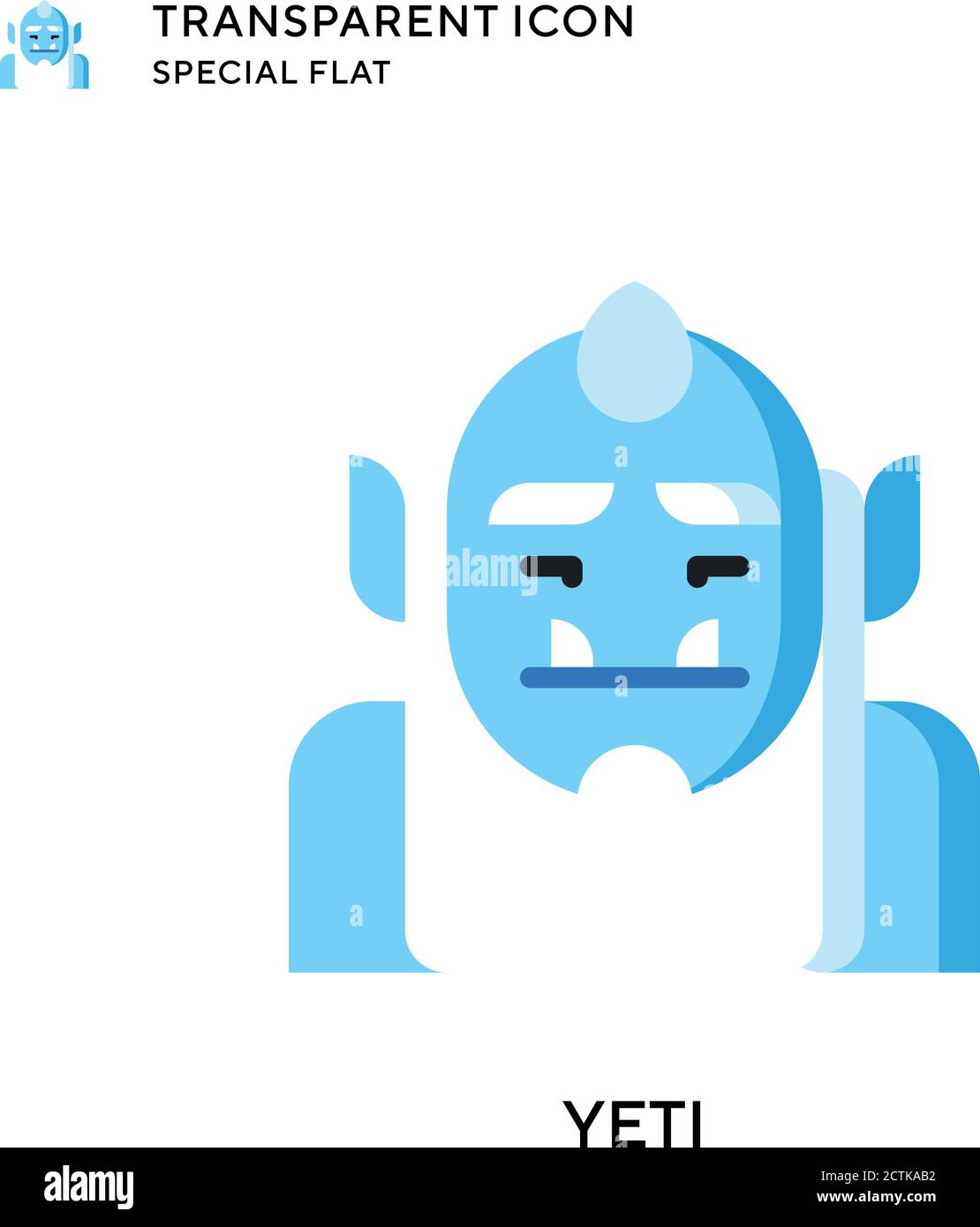 Yeti vector icon. Flat style illustration. EPS 10 vector Stock Vector ...