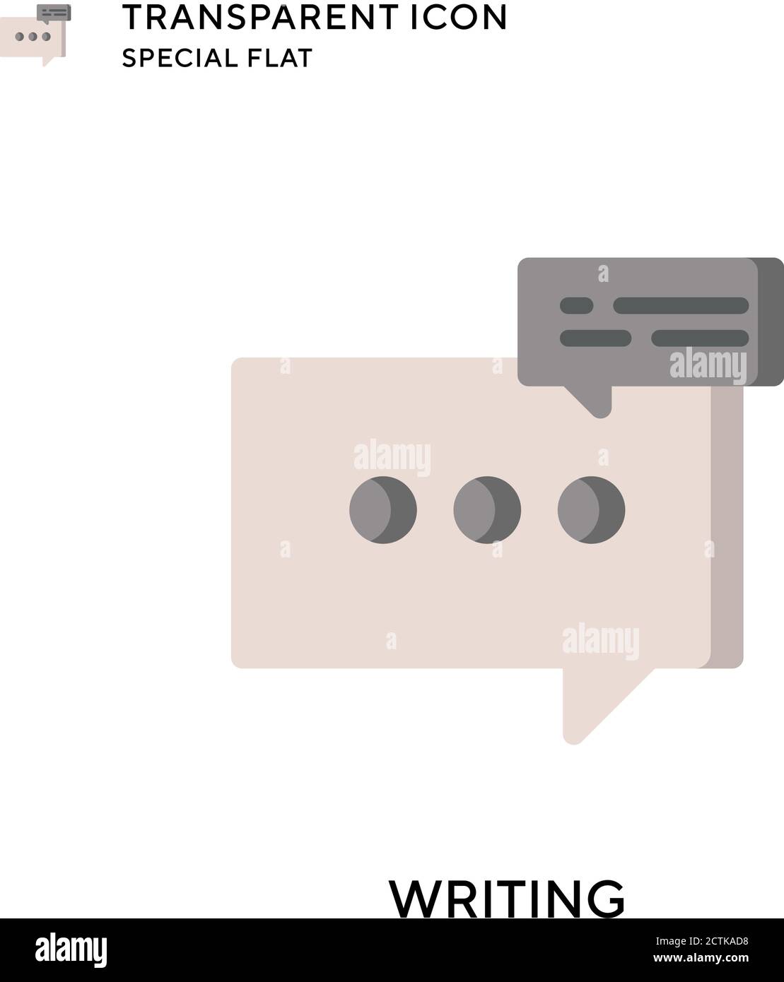 Writing vector icon. Flat style illustration. EPS 10 vector Stock ...
