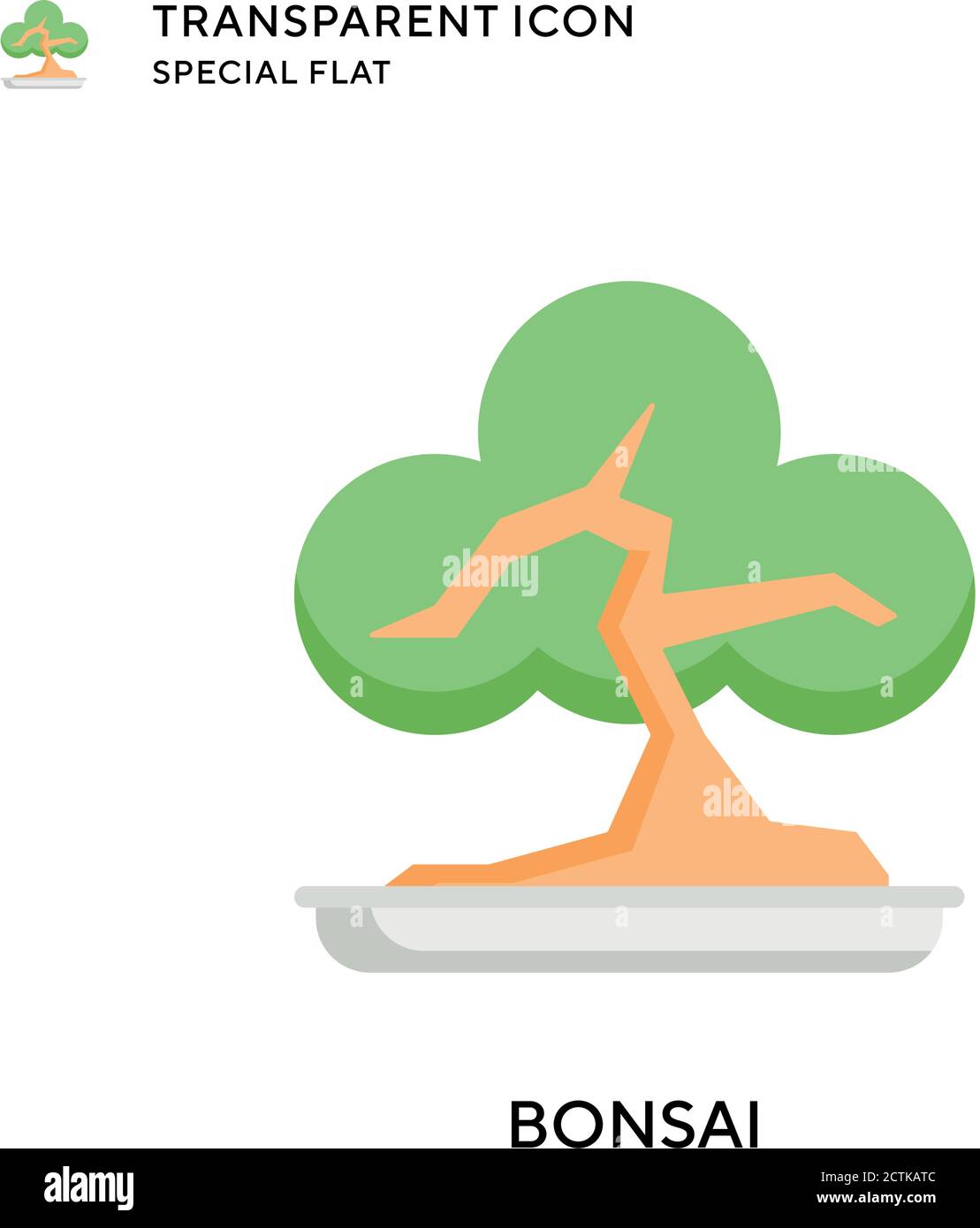 Bonsai vector icon. Flat style illustration. EPS 10 vector Stock Vector ...