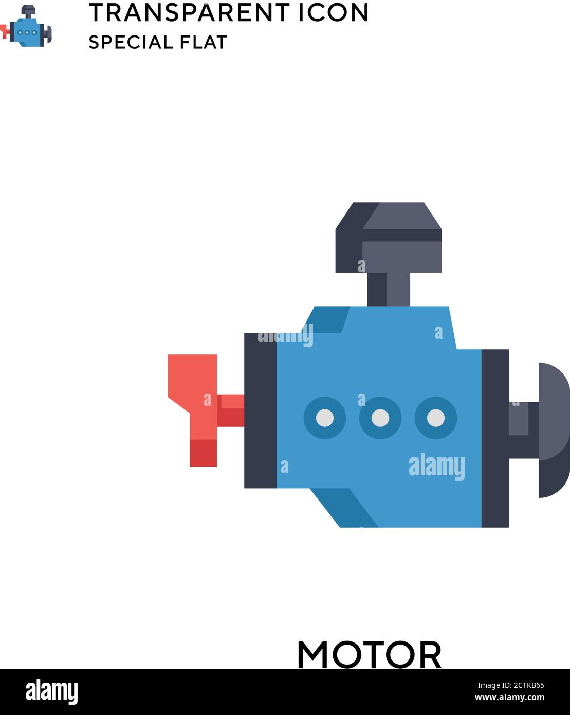 Motor vector icon. Flat style illustration. EPS 10 vector Stock Vector ...