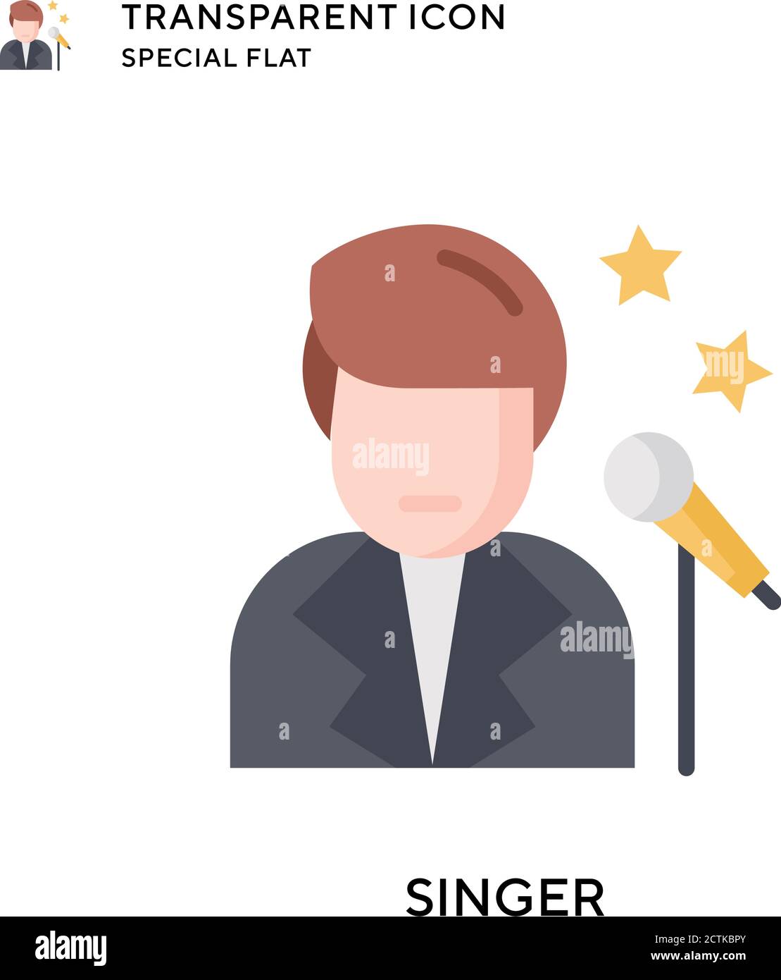 Female stage singer silhouette Stock Vector Images - Alamy