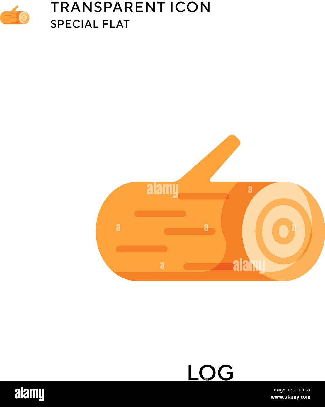 Log vector icon. Flat style illustration. EPS 10 vector Stock Vector ...