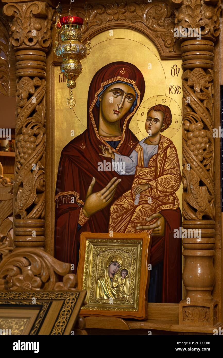 Icons Of Theotokos With Cross
