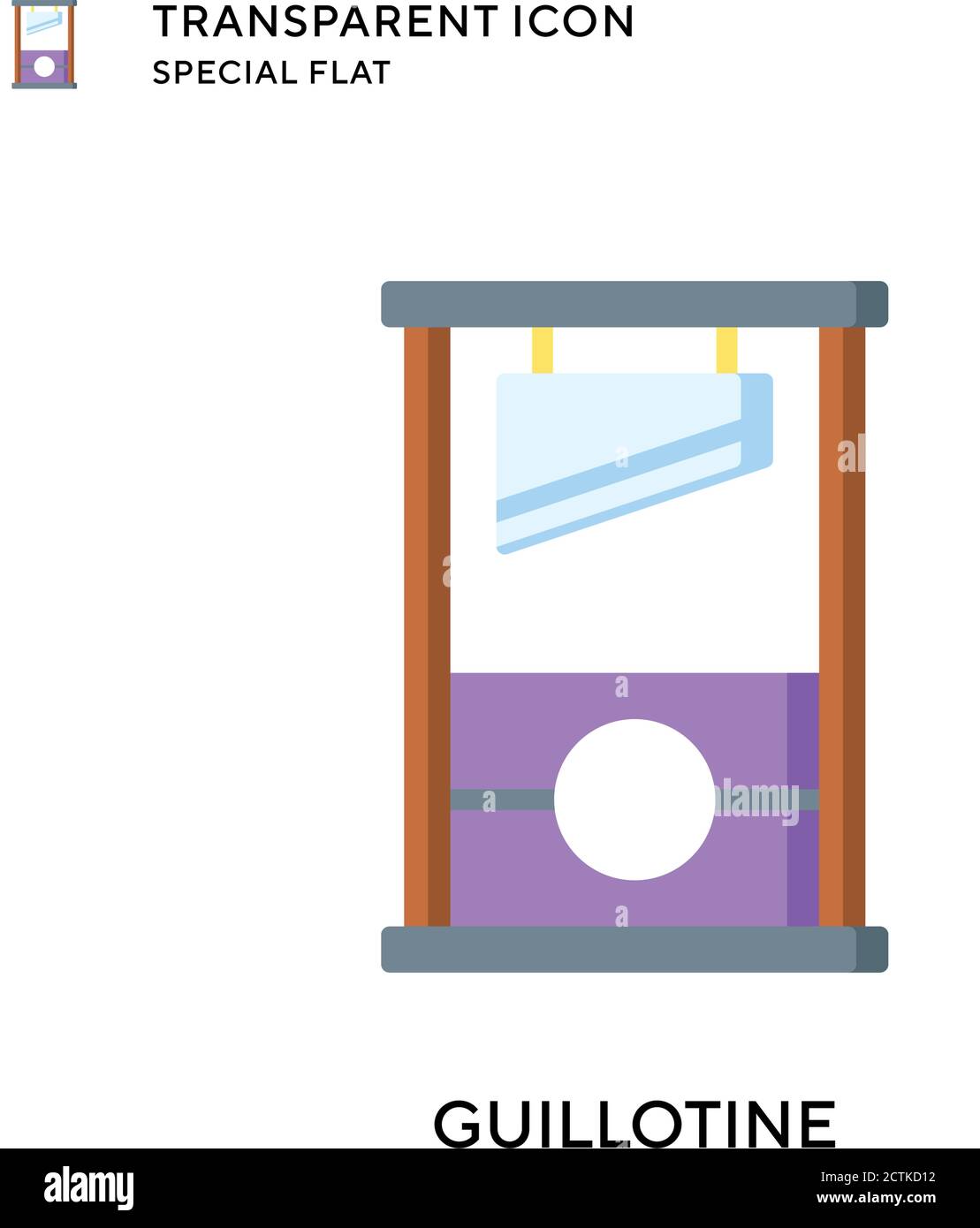 Guillotine vector icon. Flat style illustration. EPS 10 vector Stock ...