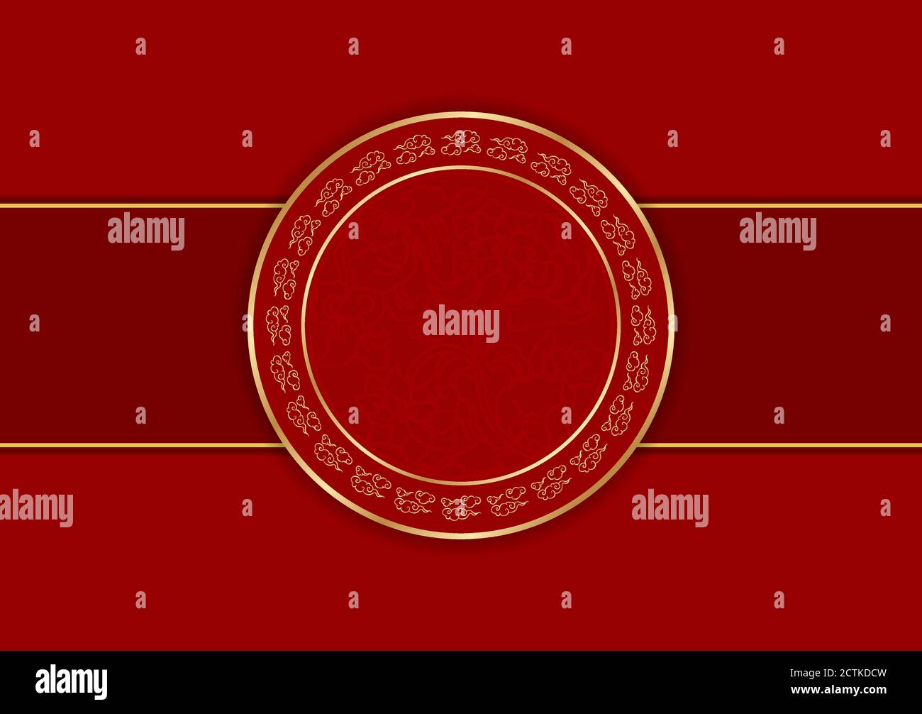 Traditional Chinese Greeting Card Template, Auspicious Cloud Stock ...