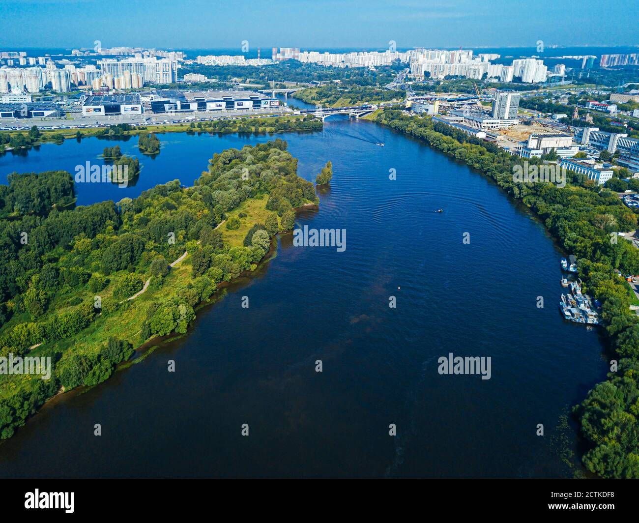 Russia an aerial view of the moskva river hi-res stock photography and ...