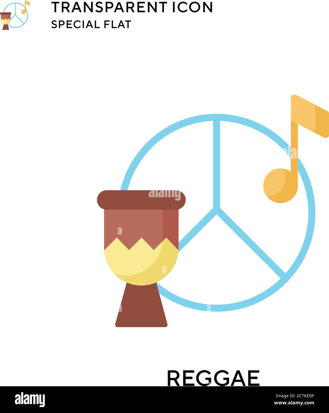 Reggae vector icon. Flat style illustration. EPS 10 vector Stock Vector ...