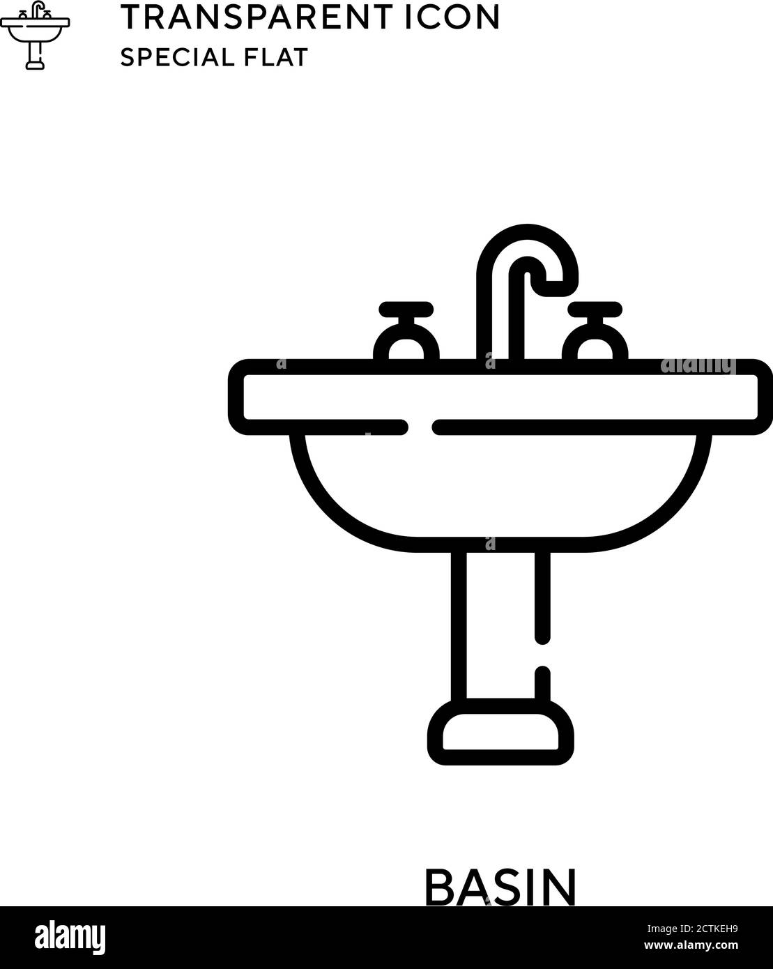 Basin vector icon. Flat style illustration. EPS 10 vector Stock Vector ...