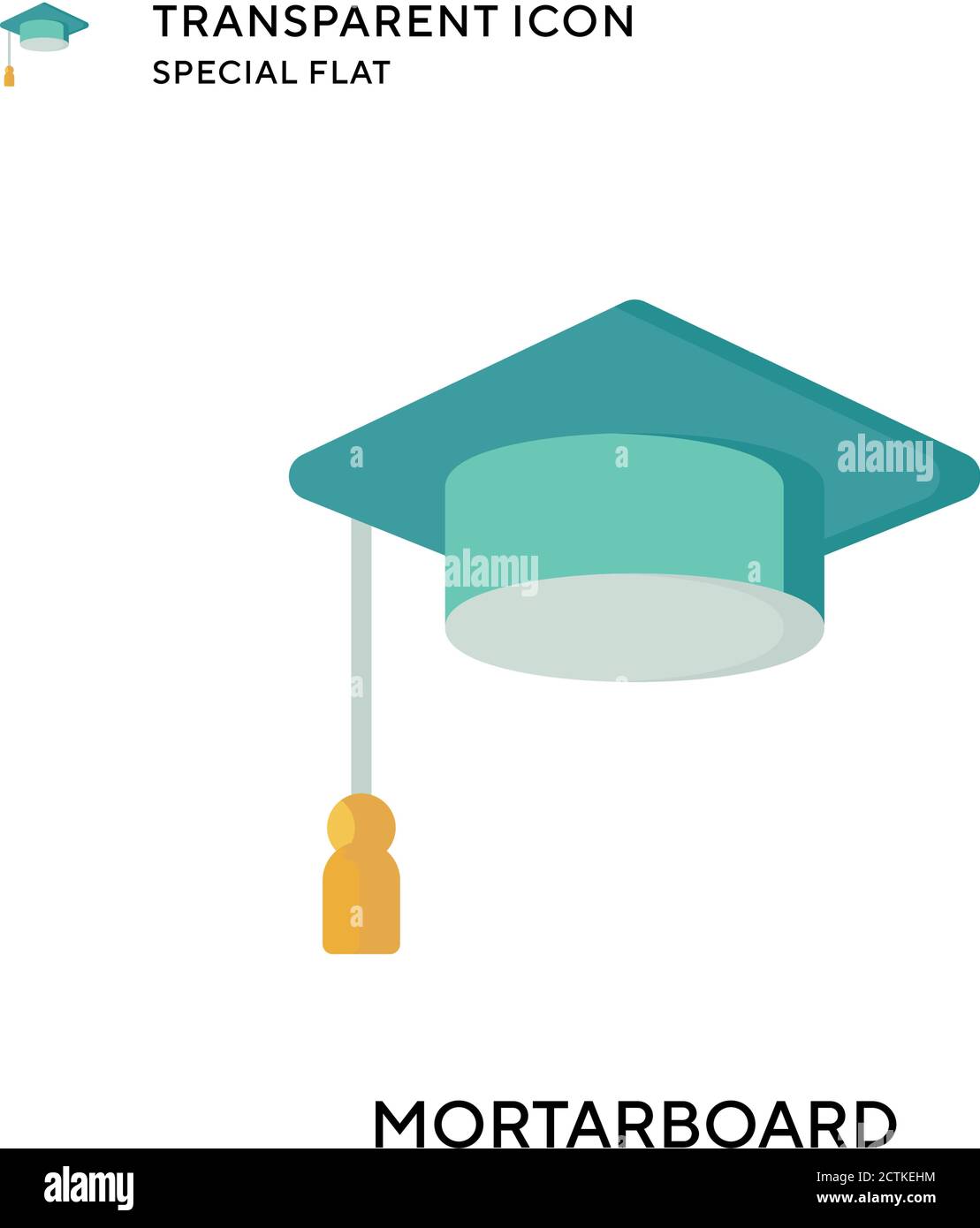 Mortarboard vector icon. Flat style illustration. EPS 10 vector Stock ...