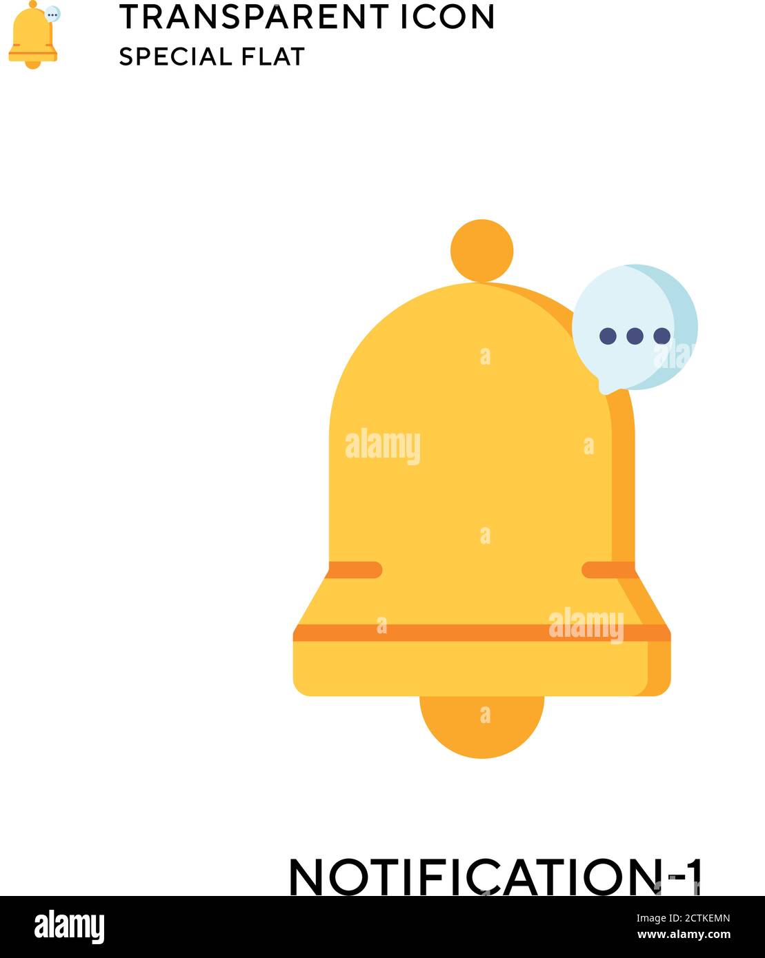 Notification-1 vector icon. Flat style illustration. EPS 10 vector ...