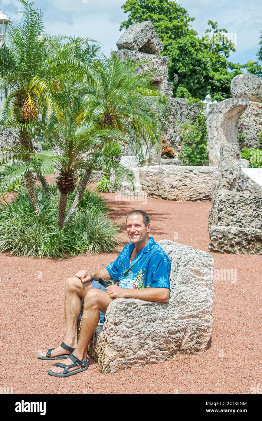 Florida,Miami Coral Castle built 1923 roadside tourist attraction,man ...