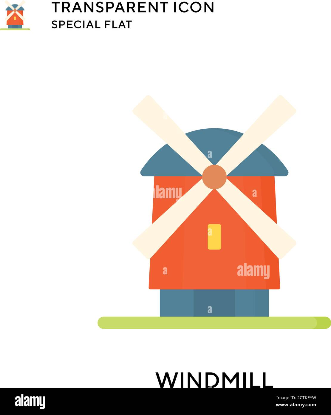 Aerial wind turbine view Cut Out Stock Images & Pictures - Alamy