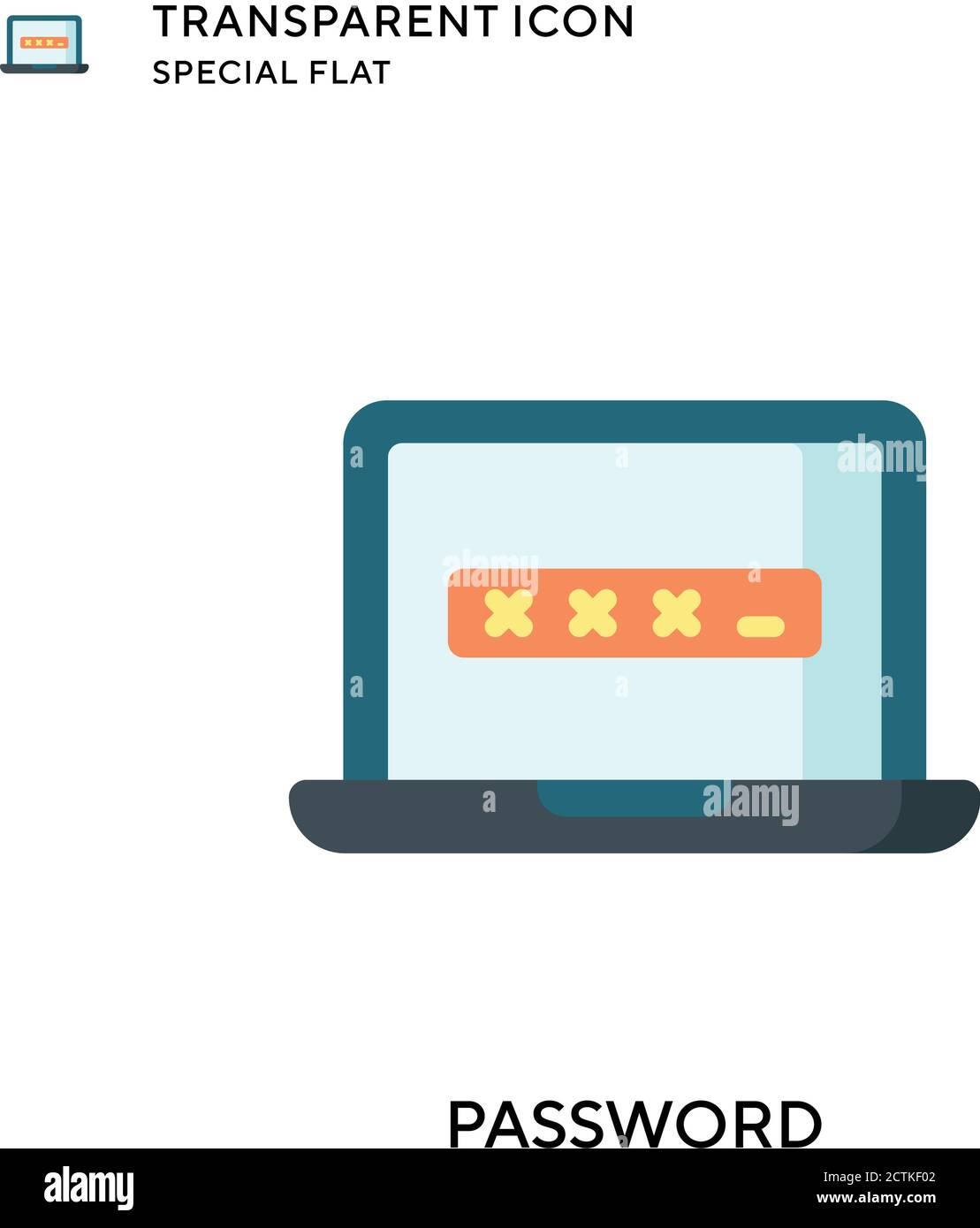 Password vector icon. Flat style illustration. EPS 10 vector Stock ...