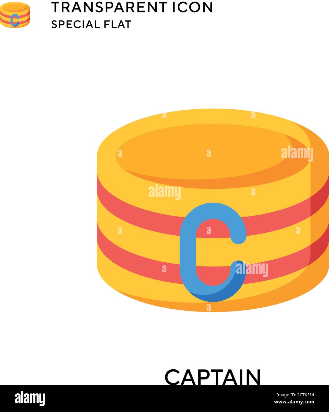 Captain vector icon. Flat style illustration. EPS 10 vector Stock ...