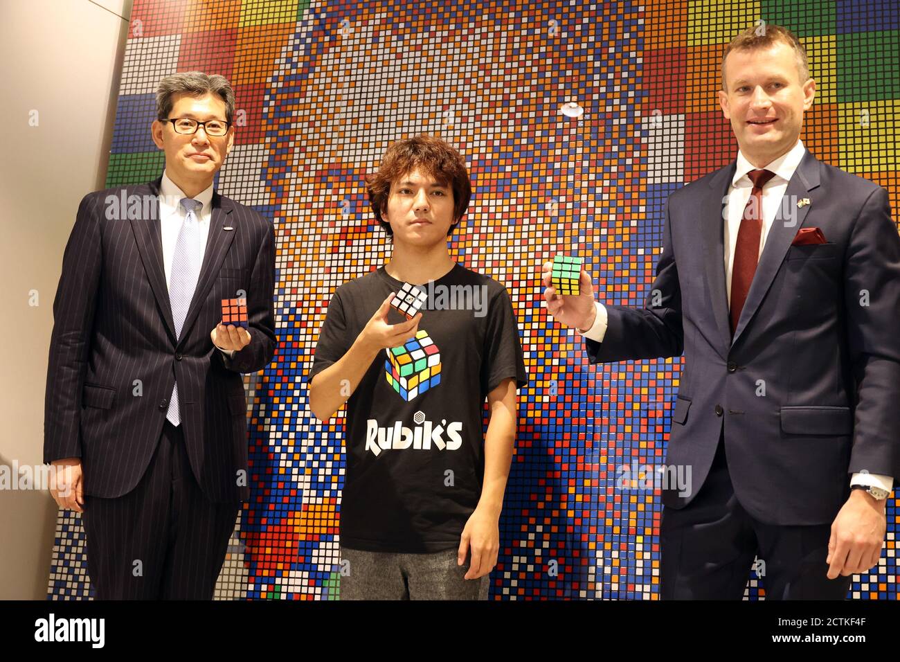 Tokyo, Japan. 23rd Sep, 2020. (L-R) Japanese toymaker MegaHouse ...