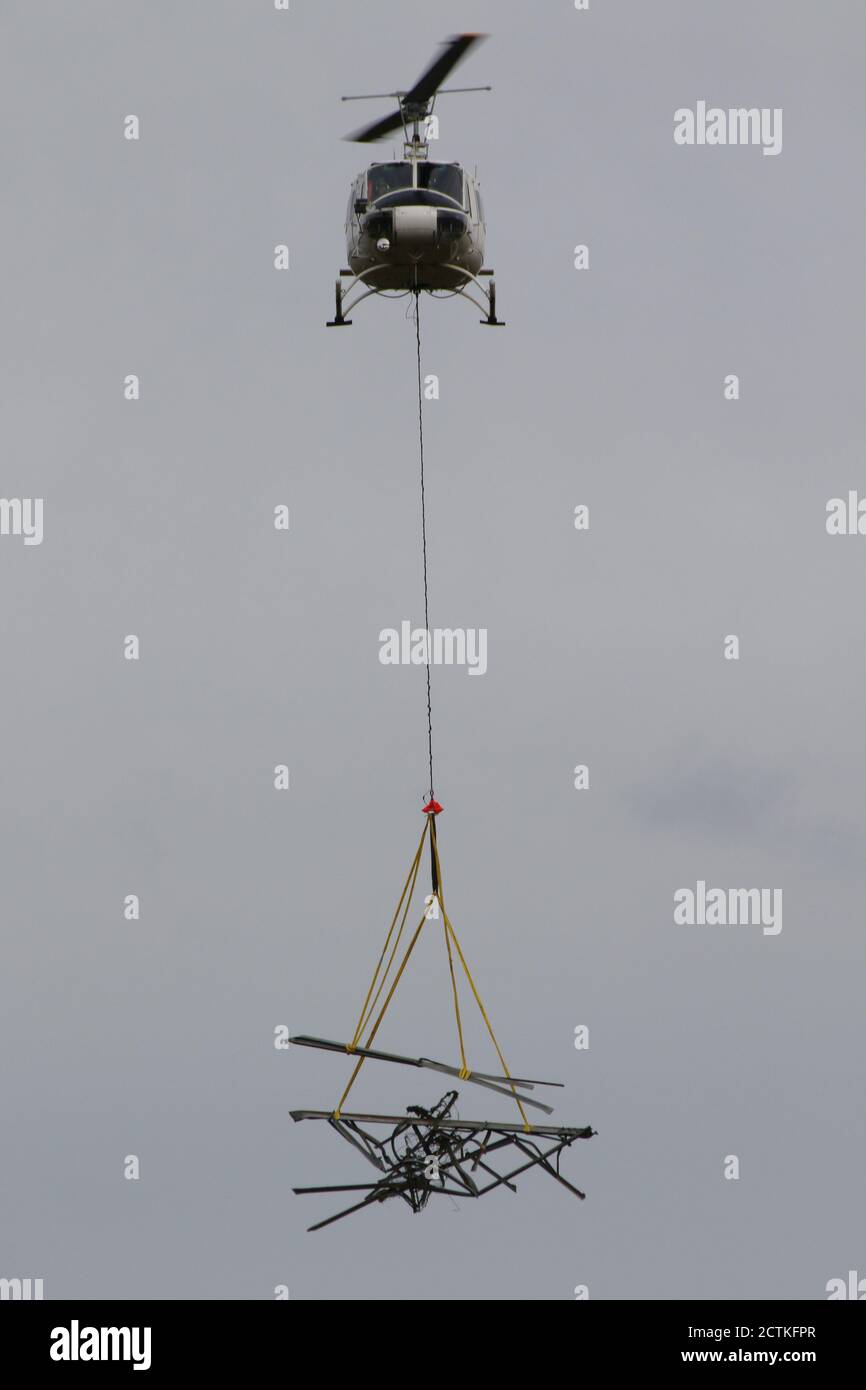 G-UHGB, a Bell 205A-1 operated by aviation specialists Heli-Lift ...