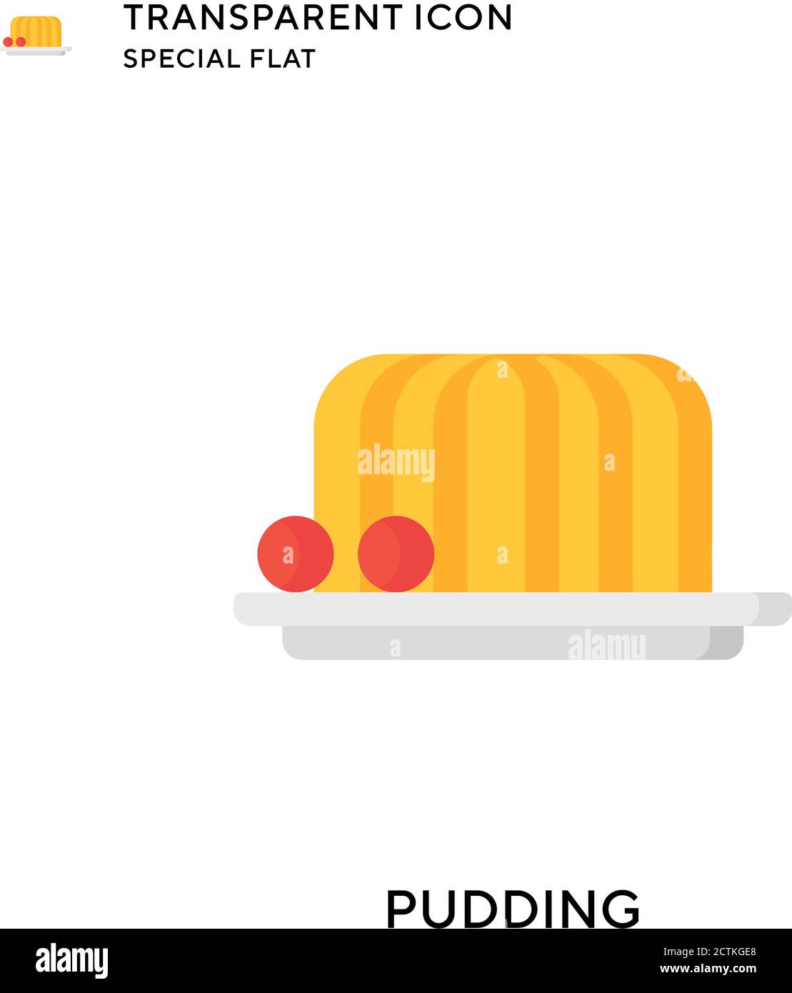 Pudding vector icon. Flat style illustration. EPS 10 vector Stock ...