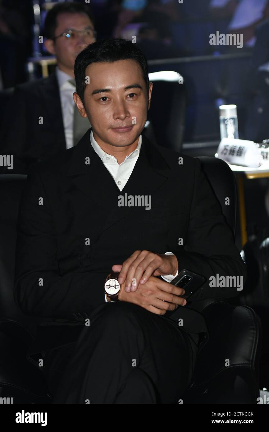 Chinese actor Luo Jin attends a brand promotional event in Shanghai ...