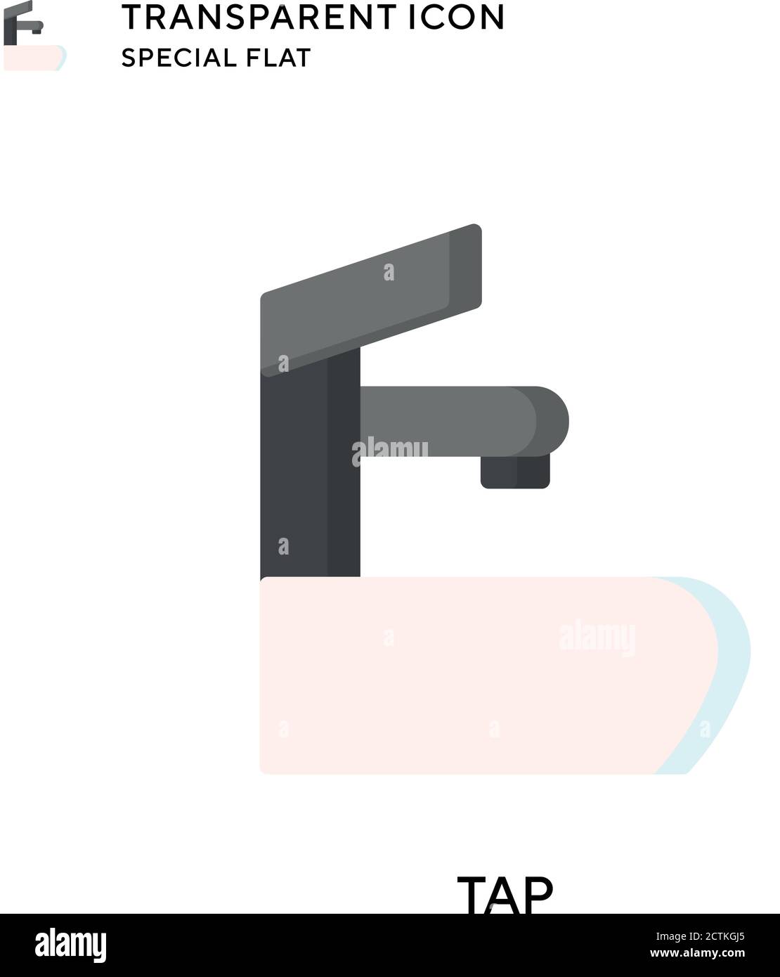 Tap vector icon. Flat style illustration. EPS 10 vector Stock Vector ...