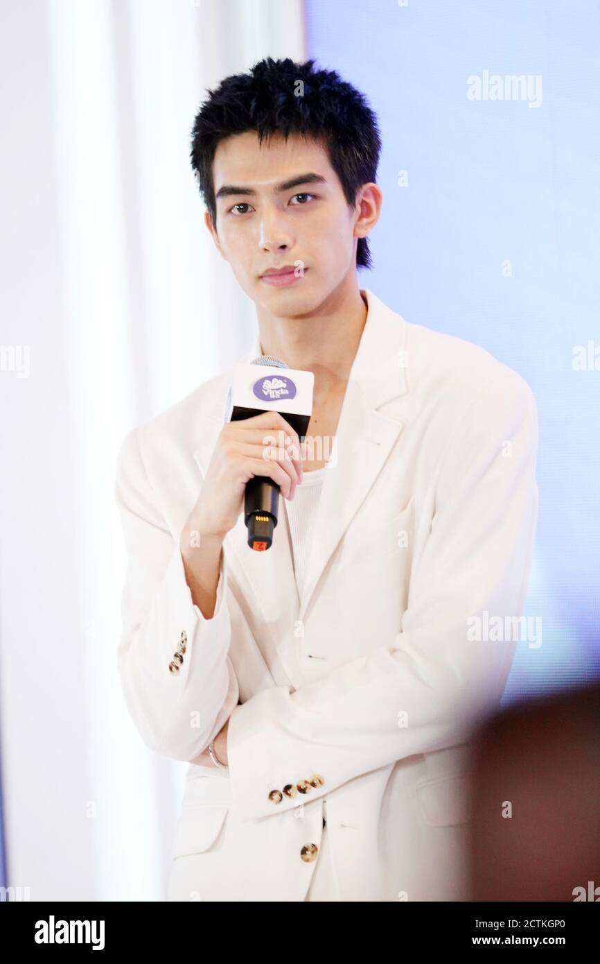Chinese actor and model Song Weilong stands for the tissue paper brand ...