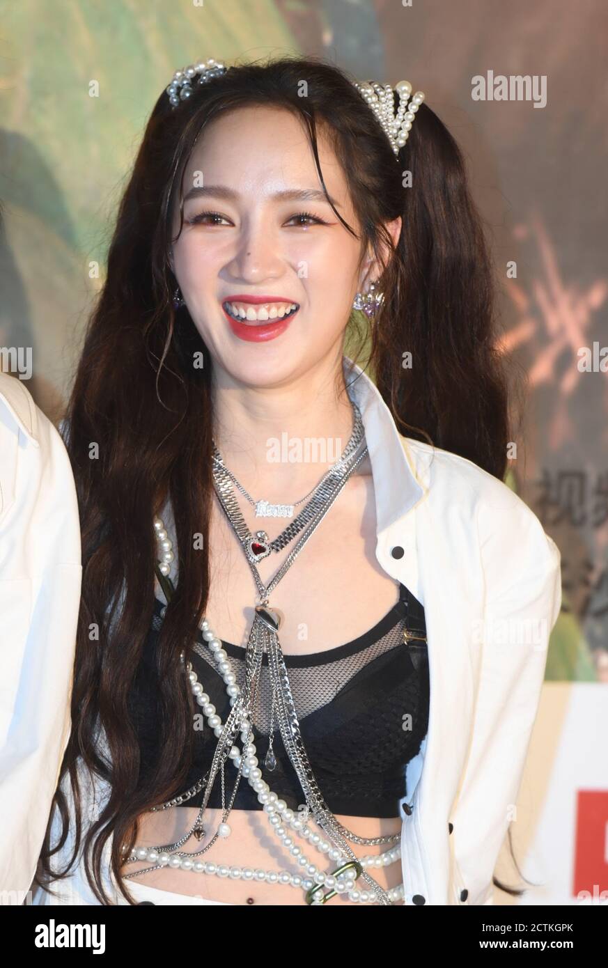 Chinese actress and singer Meng Jia attends the MGTV Forever Young Night event in Changsha city ...