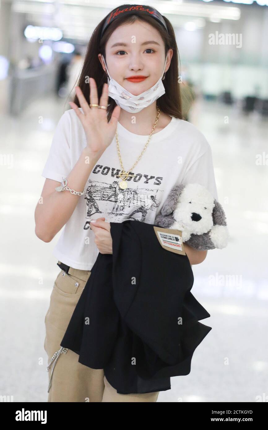 Chinese internet celebrity Lin Xiaozhai arrives at a Shanghai airport ...