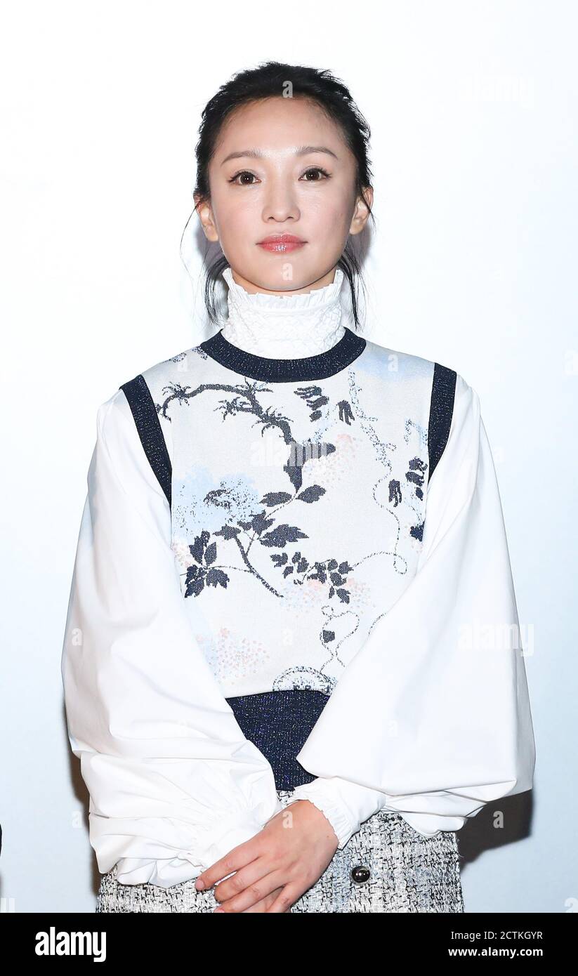 --File--Chinese actress Zhou Xun attends a press conference for new ...