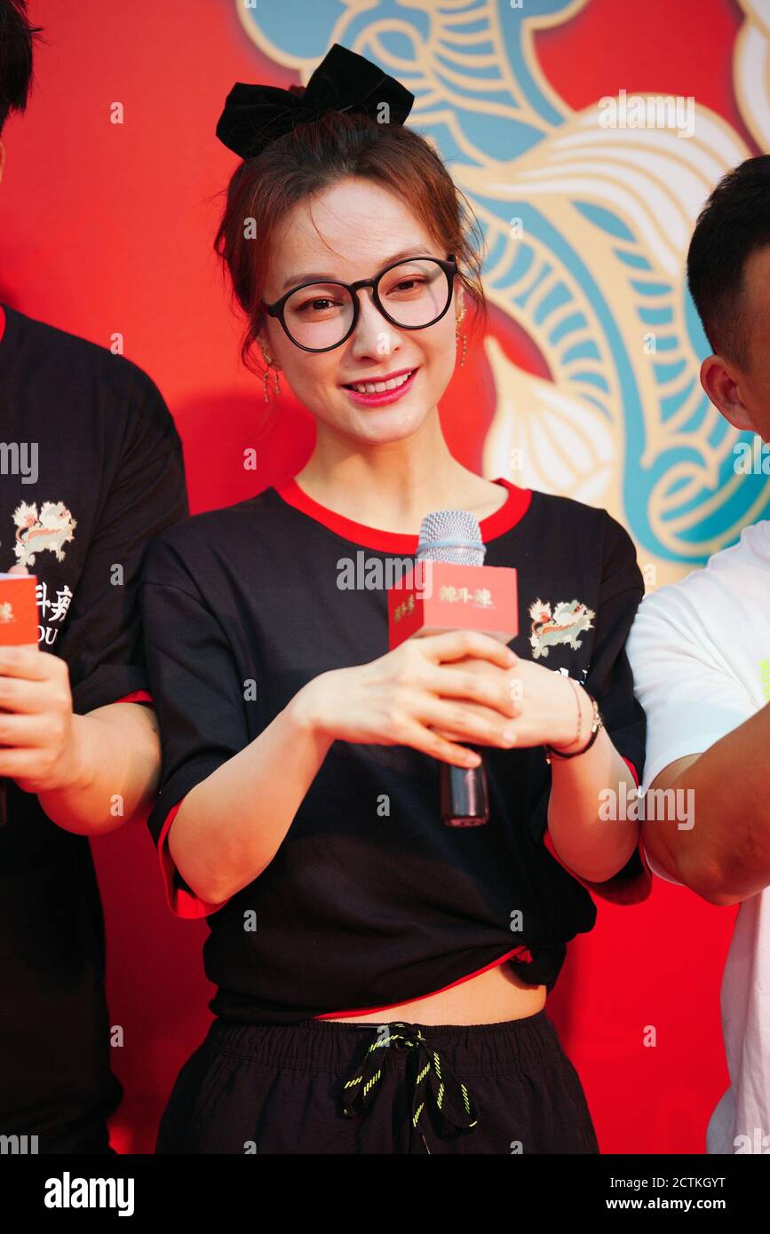 Chinese host and actress Wu Xin shows up at the opening ceremony of the ...