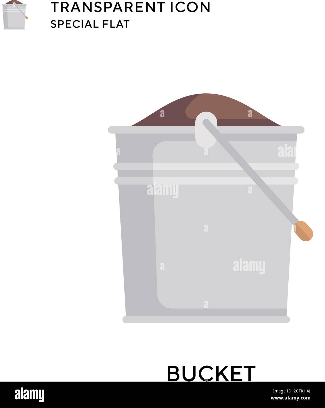 Bucket vector icon. Flat style illustration. EPS 10 vector Stock Vector ...
