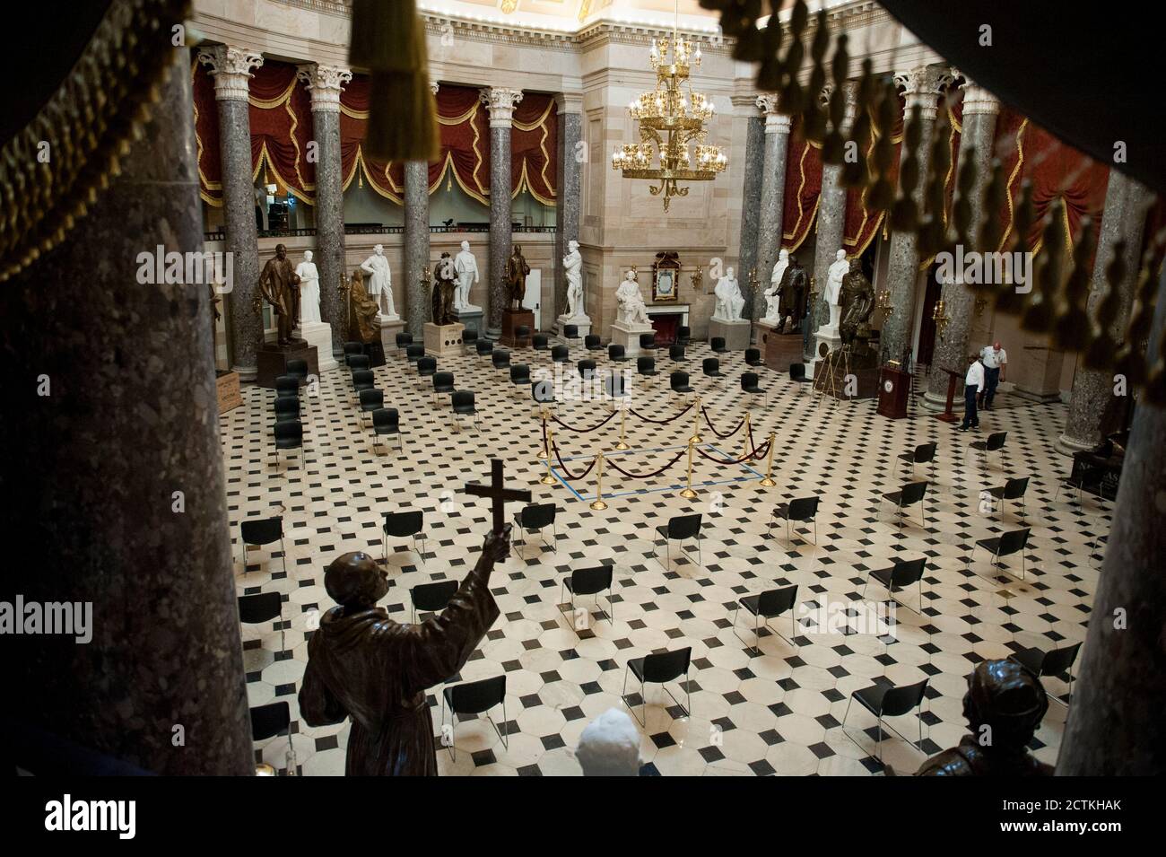 The outline for placement of the casket of Supreme Court Justice Ruth ...