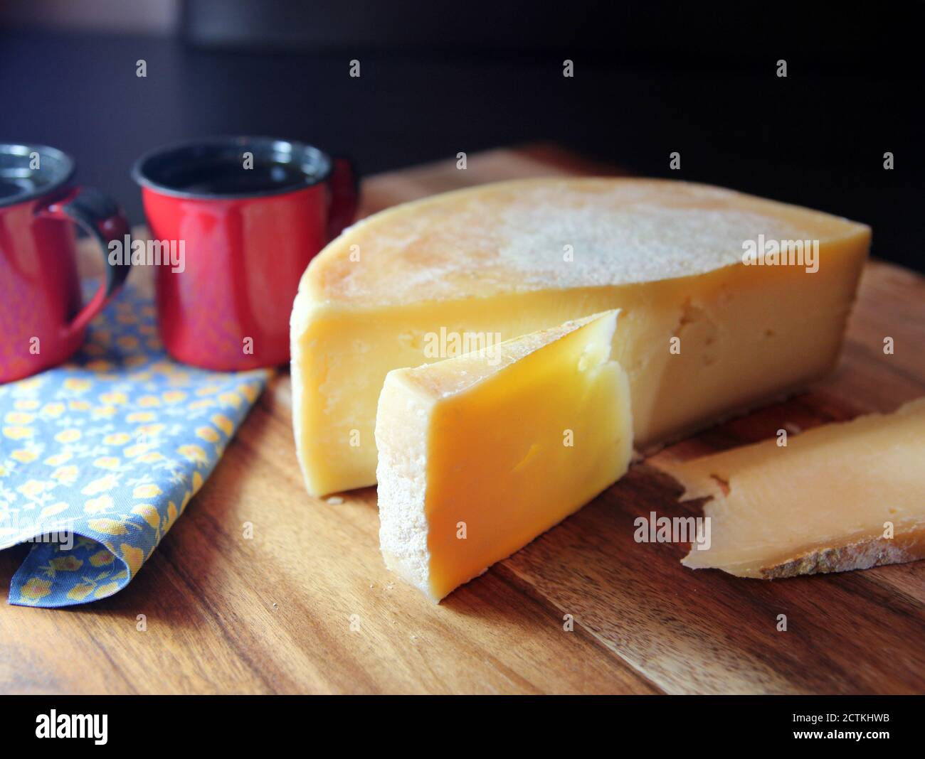 Brazilian cheese Queijo da Canastra. Fully cured cheese made from raw ...