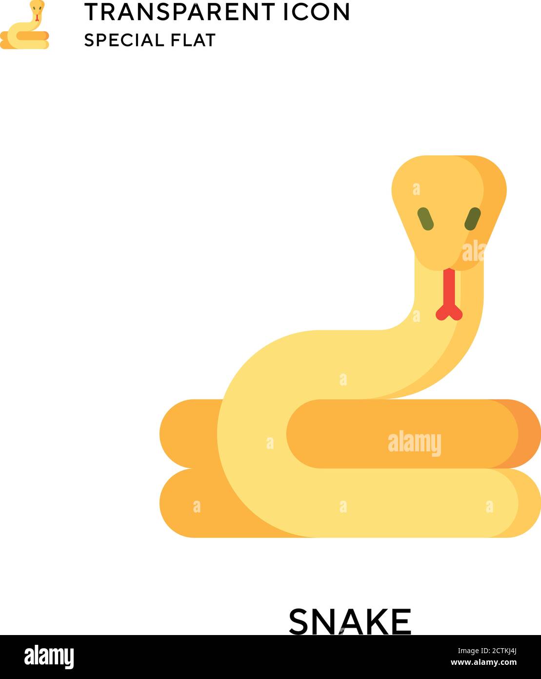 Snake vector icon. Flat style illustration. EPS 10 vector Stock Vector ...