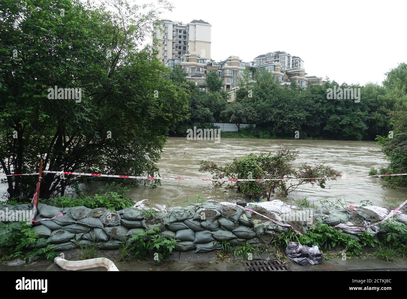 Waterlogging is seen everywhere in the city and citizens put obstacles ...
