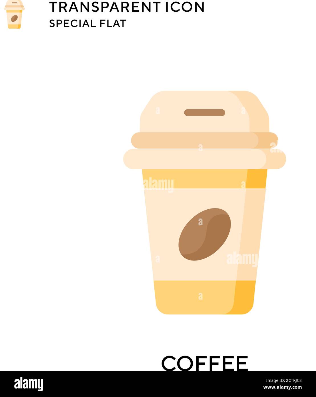 Coffee vector icon. Flat style illustration. EPS 10 vector Stock Vector ...