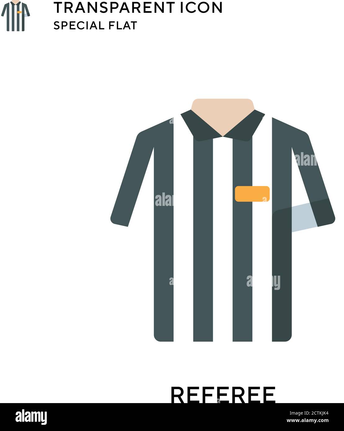 Referee vector icon. Flat style illustration. EPS 10 vector Stock ...