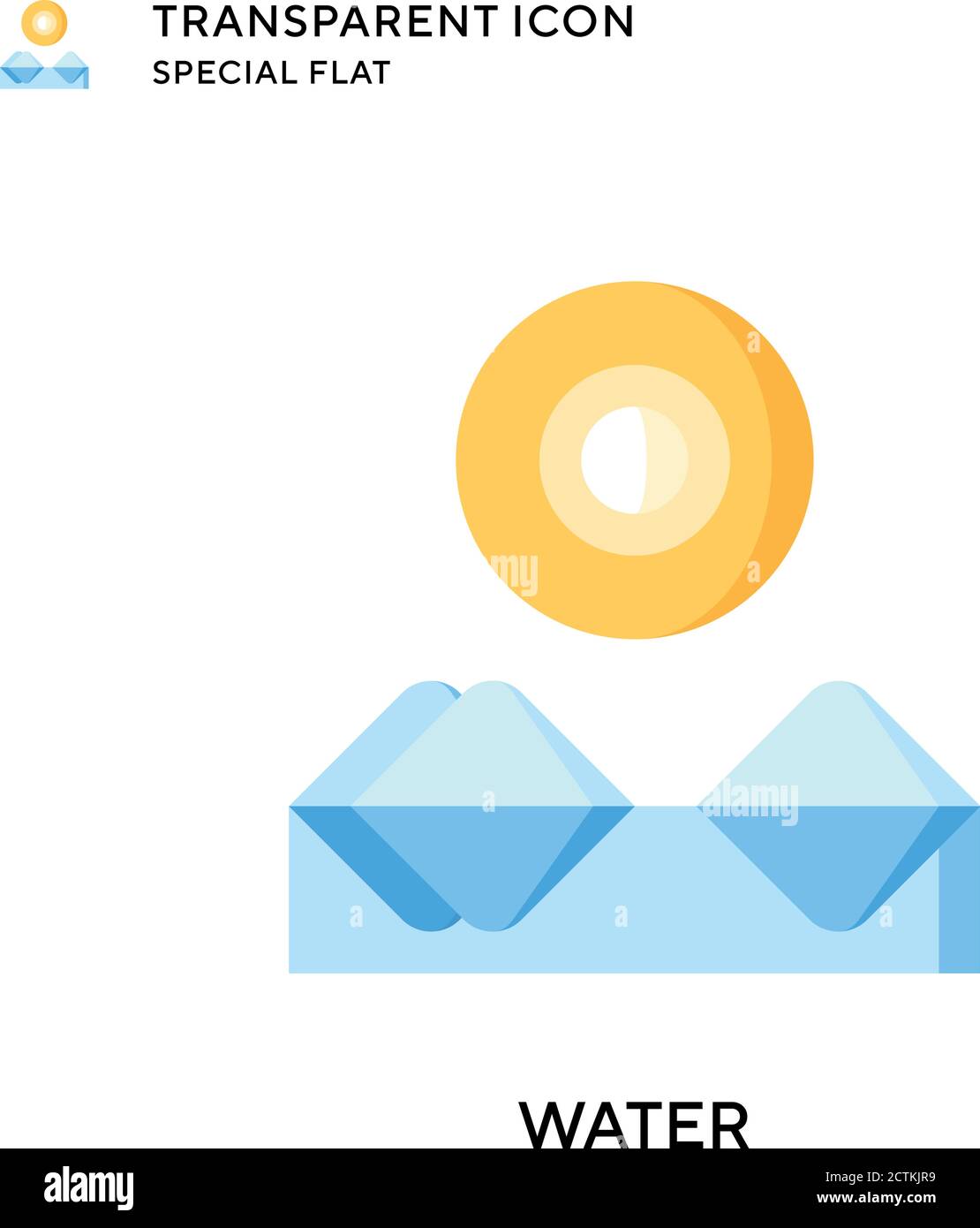 Water vector icon. Flat style illustration. EPS 10 vector Stock Vector ...