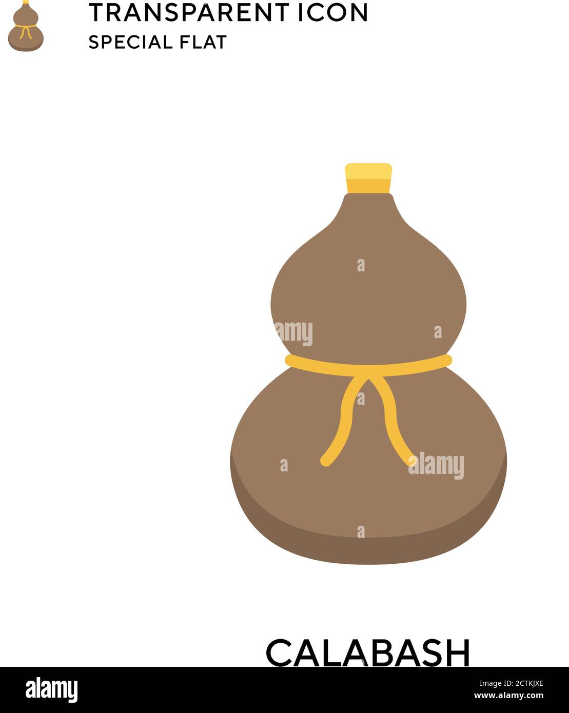 Calabash vector icon. Flat style illustration. EPS 10 vector Stock ...