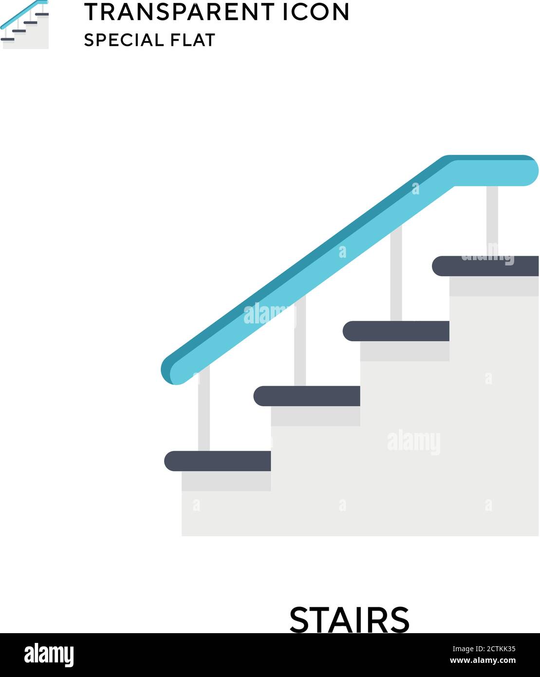 Stairs vector icon. Flat style illustration. EPS 10 vector Stock Vector ...