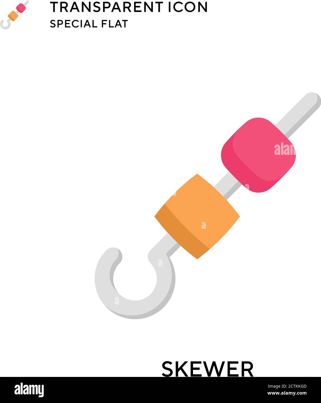 Skewer vector icon. Flat style illustration. EPS 10 vector Stock Vector ...