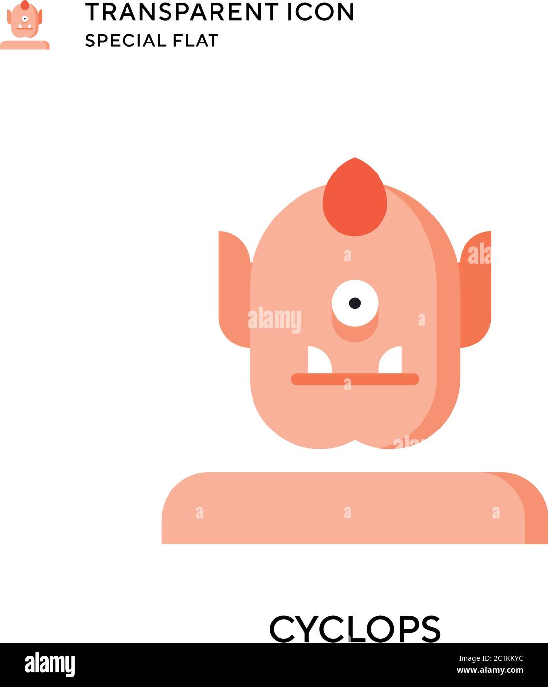 Cyclops vector icon. Flat style illustration. EPS 10 vector Stock ...