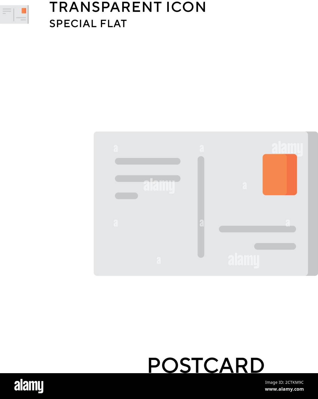 Postcard vector icon. Flat style illustration. EPS 10 vector Stock ...