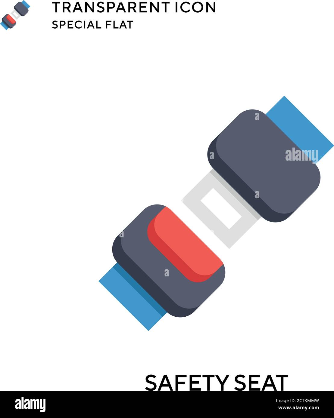 Safety seat vector icon. Flat style illustration. EPS 10 vector Stock ...