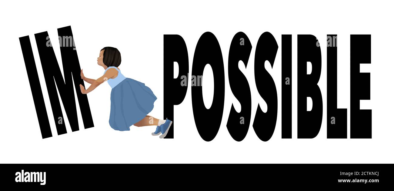 Impossible becomes possible letters hi-res stock photography and images ...