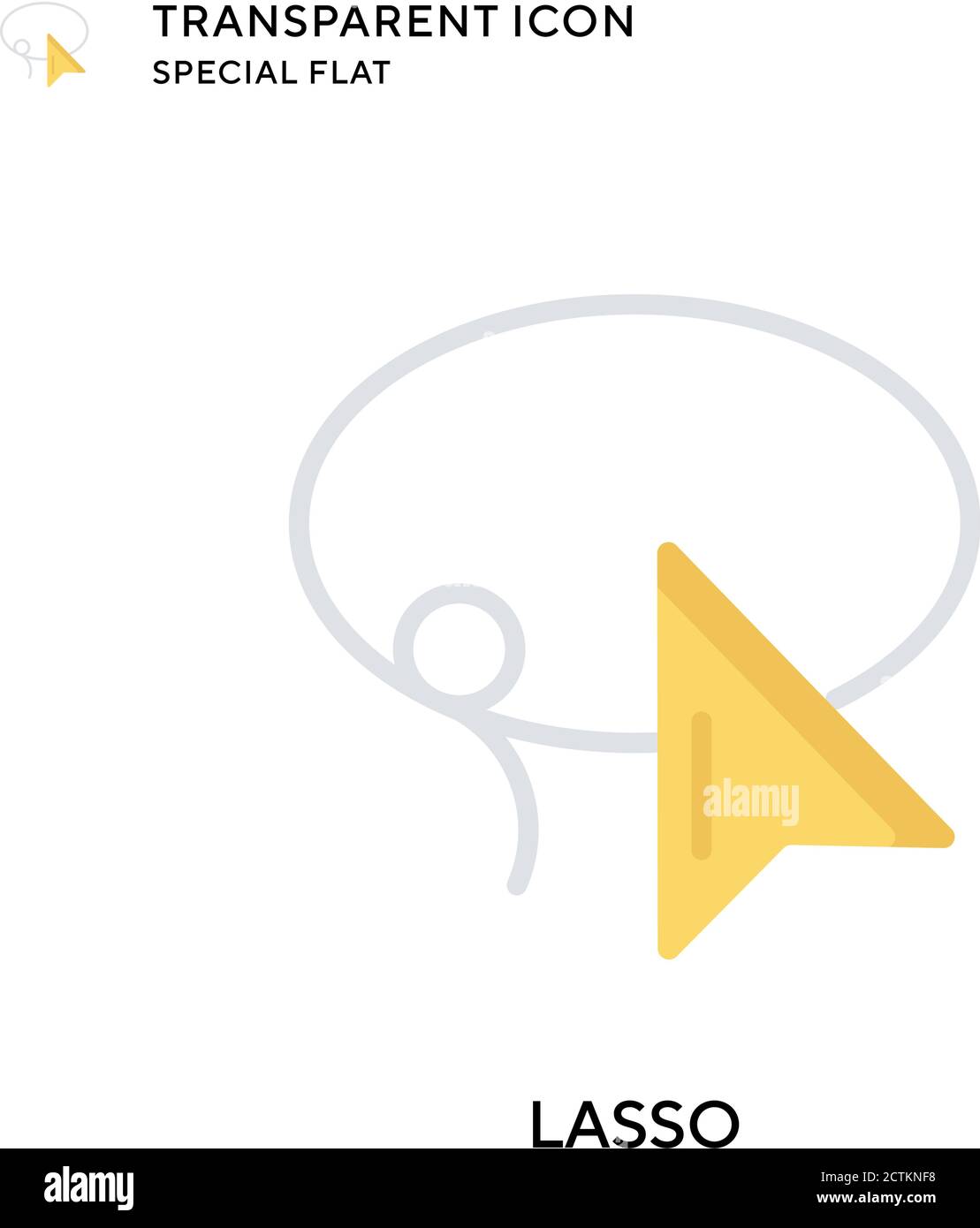 Lasso object icon flat hi-res stock photography and images - Alamy
