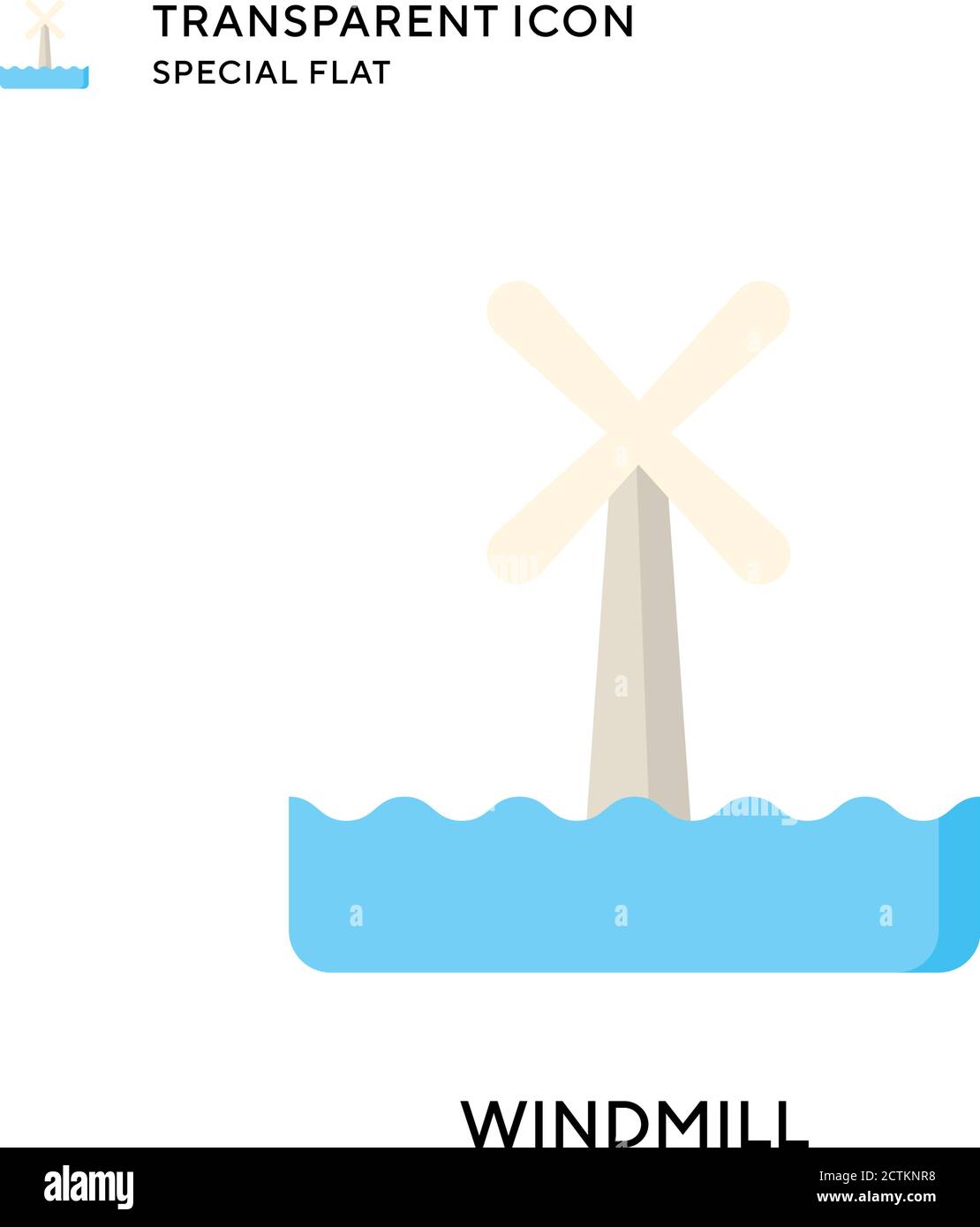 Aerial wind turbine view Cut Out Stock Images & Pictures - Alamy