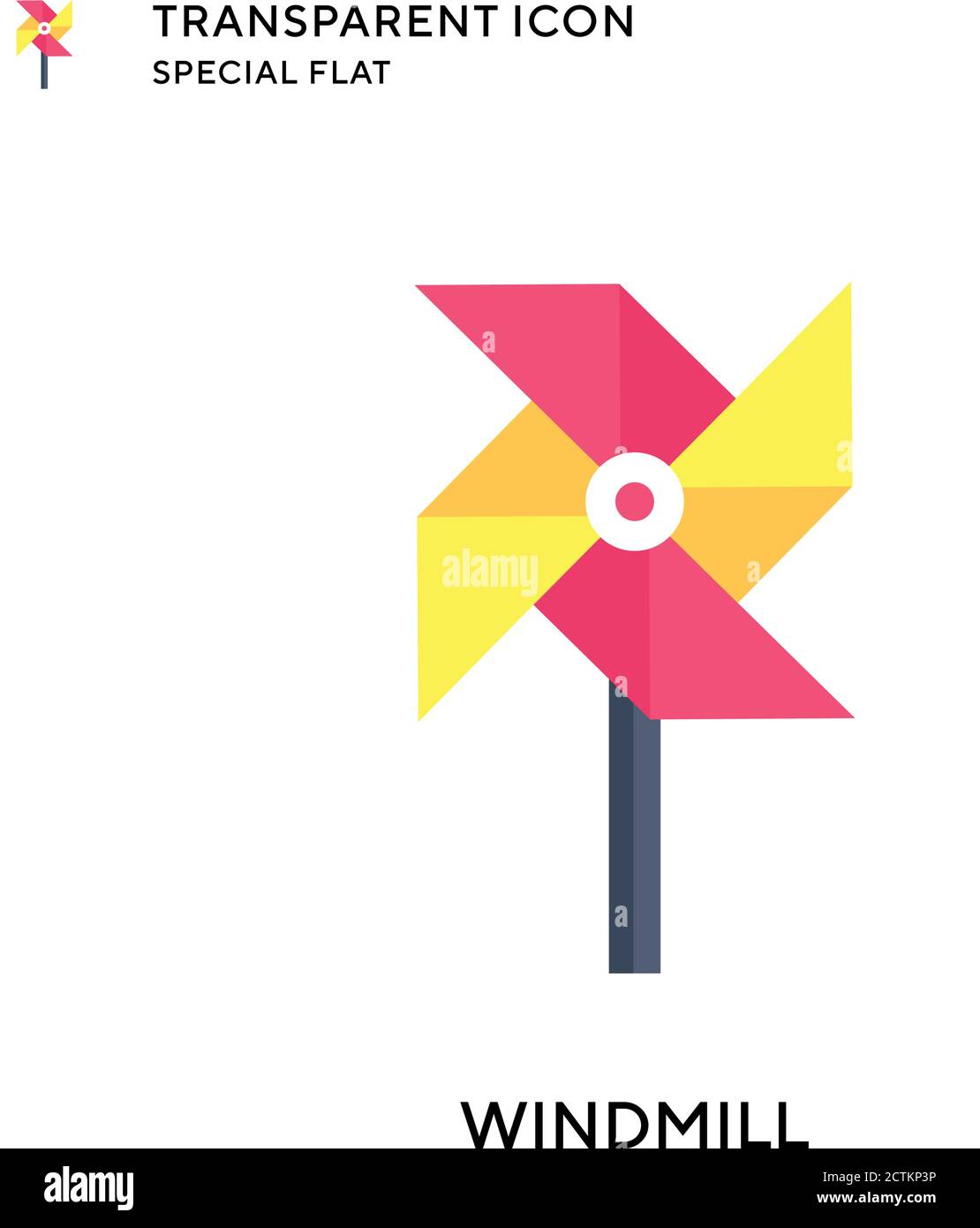 Aerial wind turbine view Cut Out Stock Images & Pictures - Alamy