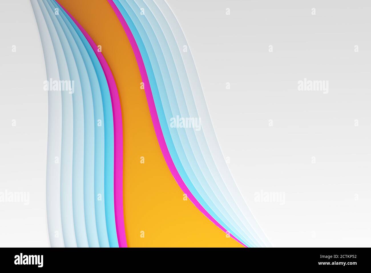 3d illustration of rows colorful portal, cave .Shape pattern ...