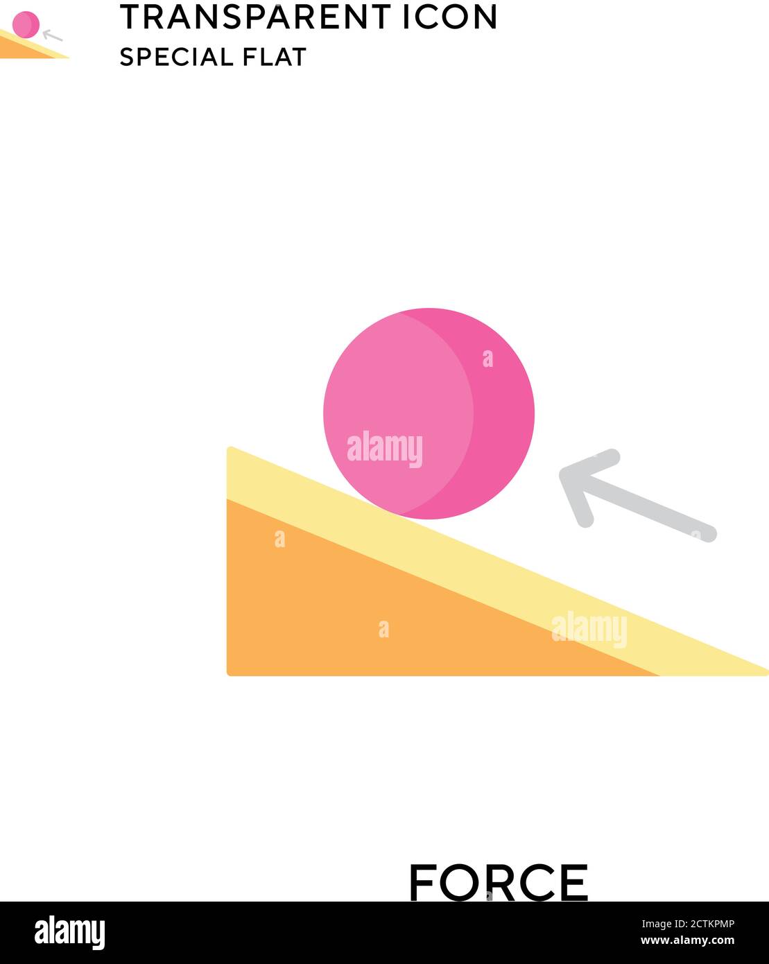 Force vector icon. Flat style illustration. EPS 10 vector Stock Vector ...