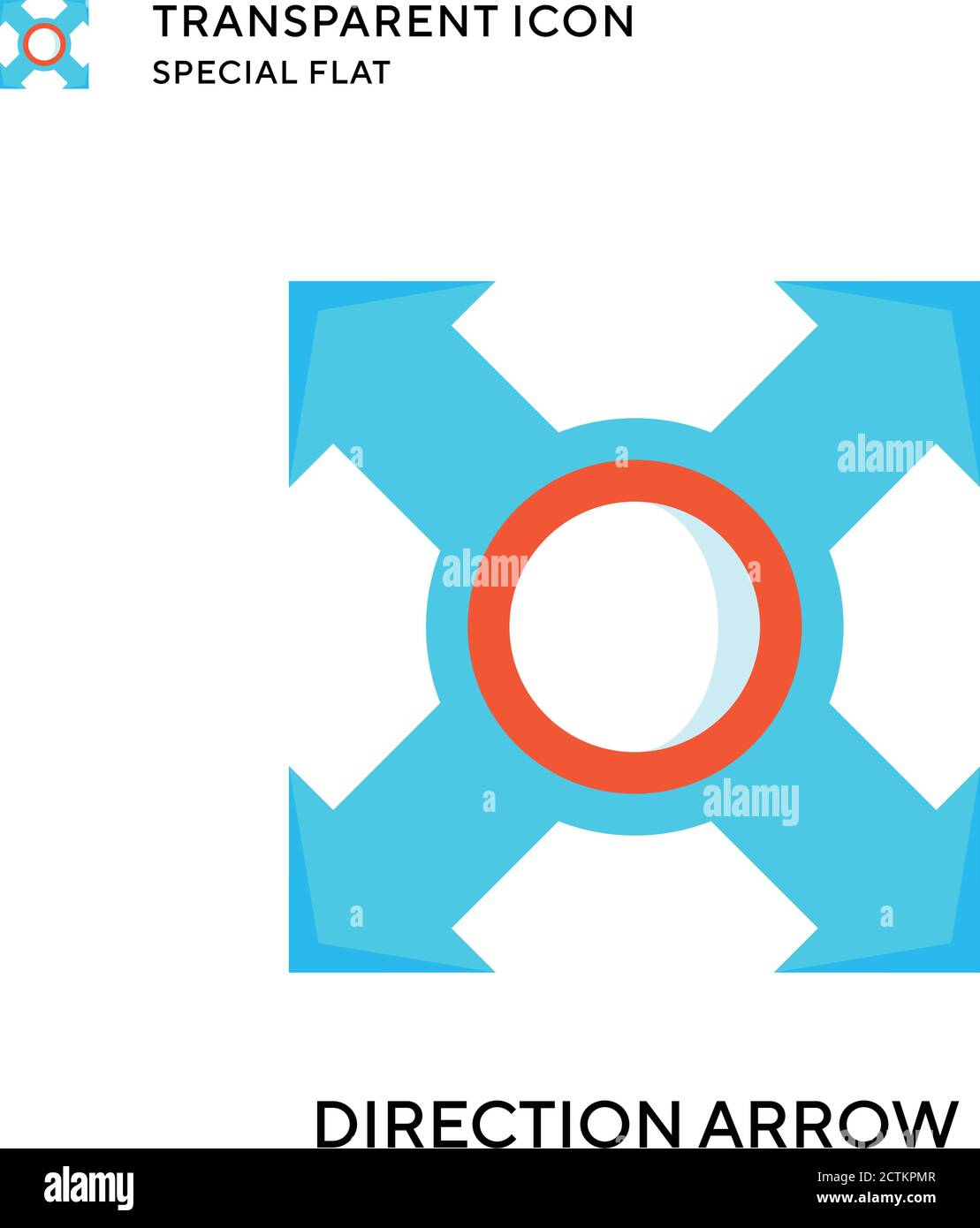 Direction arrow vector icon. Flat style illustration. EPS 10 vector ...