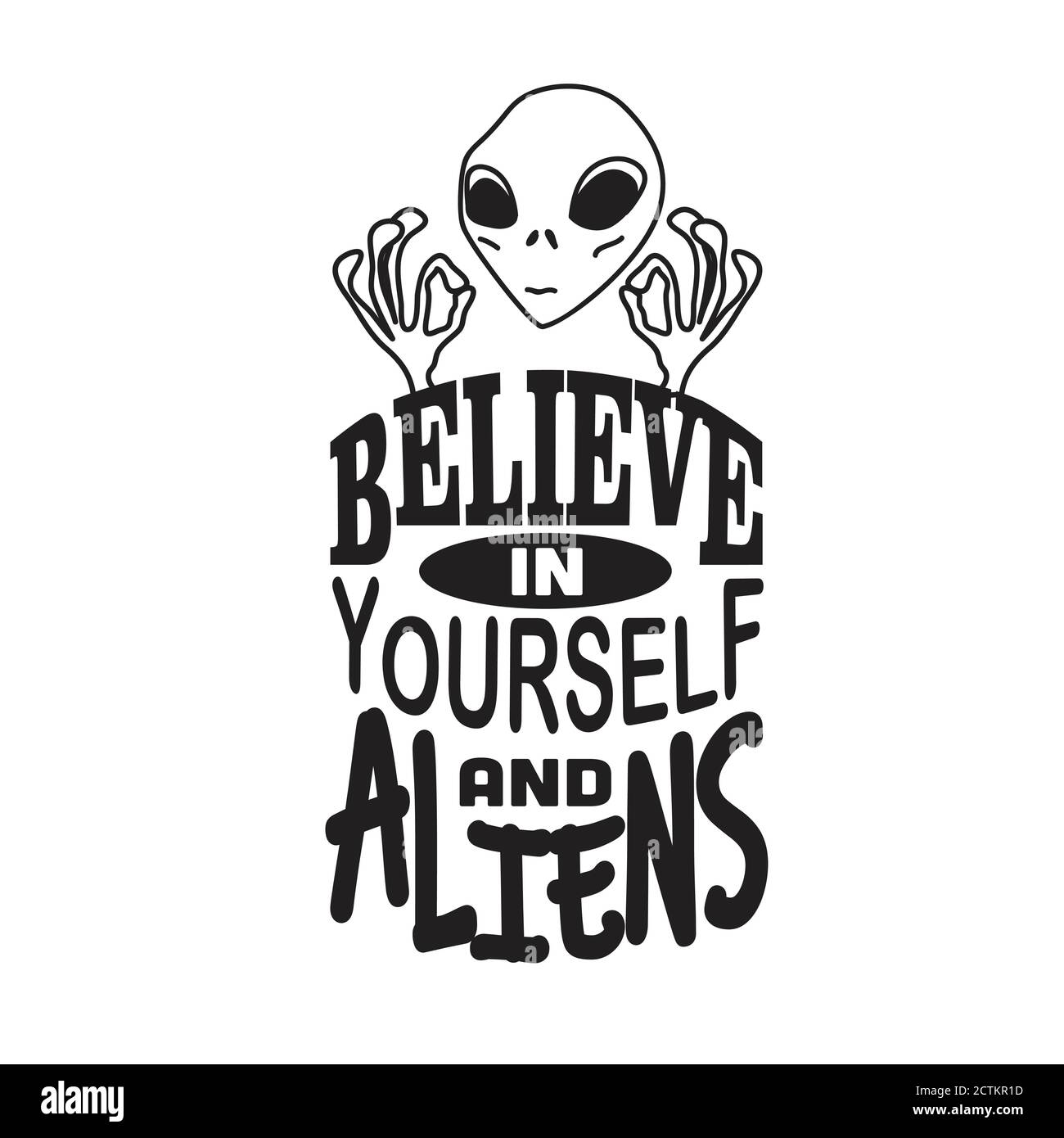 Aliens in space cartoon illustration Stock Vector Images - Alamy